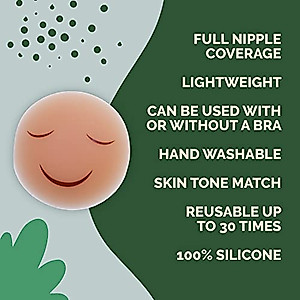 Weaning Breastfeeding Essentials Nipple Covers for Toddler– Breastfeeding Pads Nipple Shields, Reusable Pasties for Weaning Breastfeeding Set, Breast Shields for Nursing (Small, Nude-Brown)