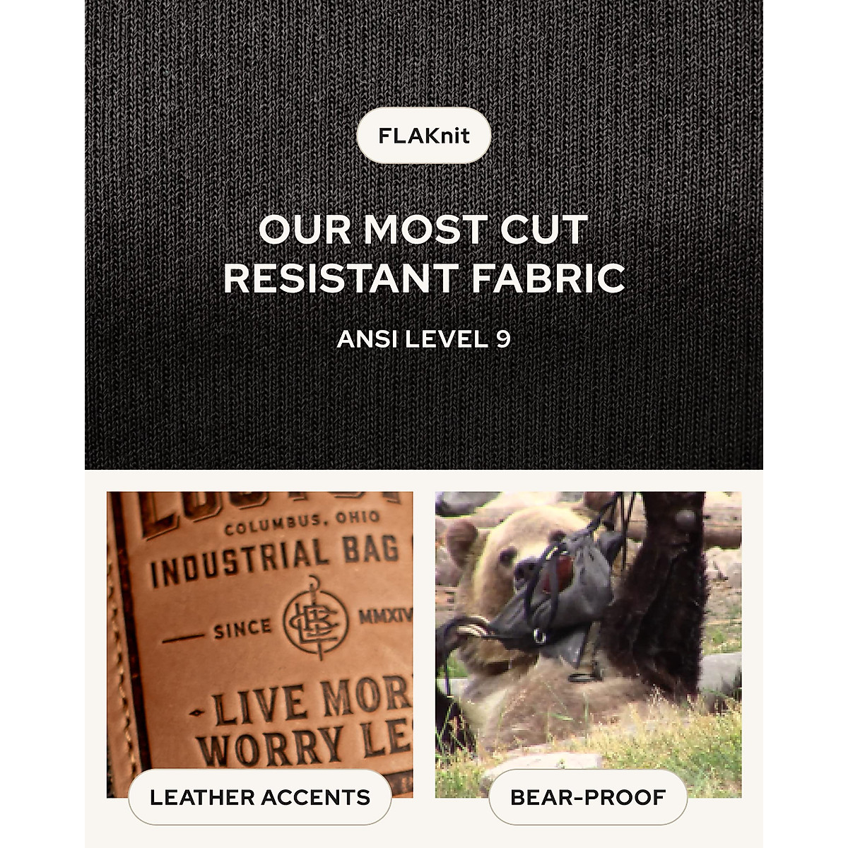 LOCTOTE Flak Sack Ⅱ - Anti Theft Backpack | Cut-Resistant Bag with Steel Locking Strap and Lock | Men’s and Women’s Travel Backpack | Safe Travel Bag | Anti-Theft Purse | RFID Blocking