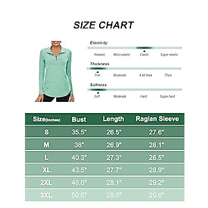 LURANEE Womens Long Sleeve Tee Shirt, Activewear Tops Workout Jackets Quarter Zip Pullover Athletic Yoga Running Tees Winter Petite Pilates Tennis Clothes Green 2XL