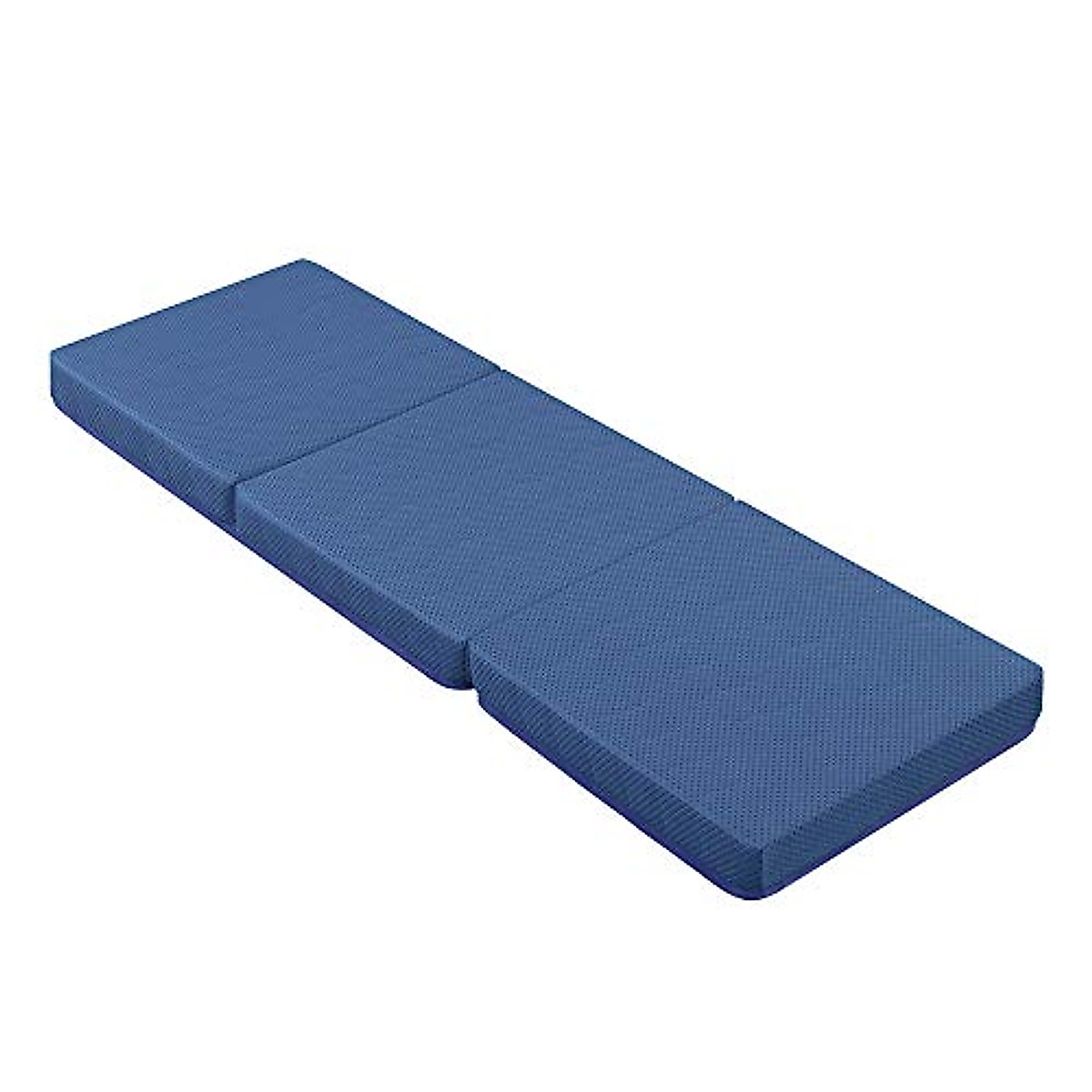 Sleeplace SVC04TMF1S 4 inch Tri Folding Memory Foam Topper,Single, Blue