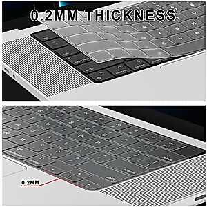 Soke Premium Keyboard Cover Skin, for 2021-2024 MacBook Pro 14" 16" M4 M3 M2 M1 Pro/Max(A2918 A2992 A2991 A2442 A2485 A2780), MacBook Air 15.3"/13.6" M3 M2(A2941 A2681), US ANSI Layout,Clear