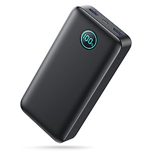 Power Bank 25800mAh, 65W USB C Laptop Portable Charger,PD QC Fast Charging 3 Output Battery Pack,LCD Display Power bank, For Laptop MacBook Pro/Air,iPad Pro, Dell XPS HP iPhone 15/14 Samsung s23-Black