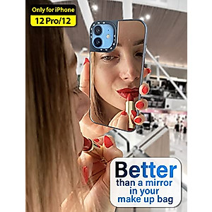 VIROMO Mirror Case for iPhone 12/12 Pro (ONLY) with Screen Protectors [2 Pack], Shockproof Soft Corners, Bye Bye Pocket Mirror, Cute Slim case for Girls, Womens