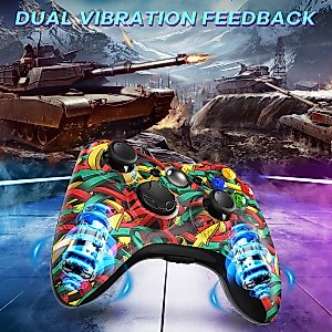 Bameca 2pcs Xbox 360 Controller Wired, Xbox PC Controller, Compatible with Xbox 360/xbox 360 slim and PC Windows 11/10/8/7