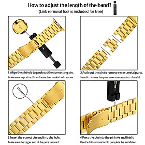 Compatible with Apple Watch Ultra 2 Band and Case, Stainless Steel Metal Chain with TPU Cover, Smart-Watch Link Bracelet Strap for men, Wrist-Band for i-Watch Ultra, 49mm, Gold