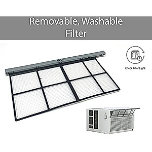 LG 8,000 BTU Smart Window Air Conditioner, Cools up to 350 Sq. Ft, Smartphone and Voice Control Works ThinQ, Amazon Alexa and Hey Google, Energy Star, 3 Cool & Fan Speeds, 115V, 8000, White