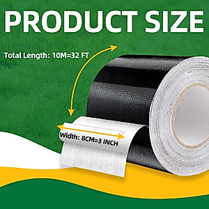 Bellisinno Tent Repair Tape, RV Awning Repair Tape Waterproof, Outdoor Repair Tape for Tarp, Tent, Canvas, Boat Covers, Sail Tape, Tear Repair Patch Kit, Heavy Duty 3 inches x 32 FT Tent Tape