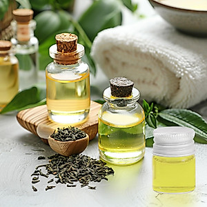 jiuwu 5 Ml Mini Bottles Aluminum Top Metal Lids Lids 24 Pcs Liquid Glass Bottle Small Glass Bottles with Lids Mini Glass Jars with Lids Mini Glass Bottles with Screw Caps for DIY Art Craft Storage