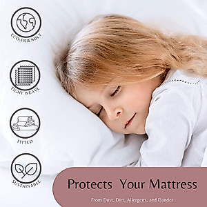 Superity Linen Fitted Sheet - 100% Cotton Crib Size Mattress Cover - Soft, Smooth, and Comfortable - 200 Thread Count - Bed Sheet Stretches to 7 inches for Snug Fit.