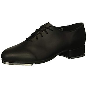 Leo womens Jazz Tap Dance Shoe, Black, 8 Medium US