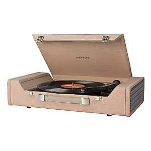Crosley CR6232A-BR Nomad Portable USB Turntable with Software for Ripping & Editing Audio, Brown