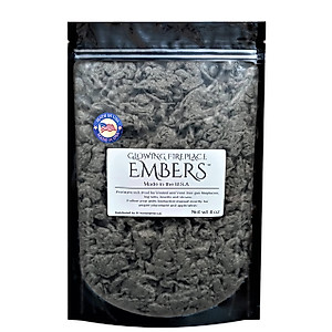 Gas Fireplace Glowing Embers, Rock Wool for Vent Free or Vented Gas Log Sets, Inserts and Fireplaces. Large Bag 4 oz