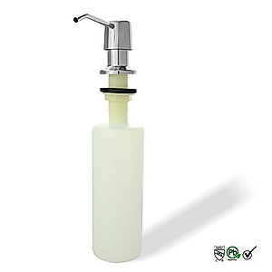 Cozhome 304 Stainless Steel Sink Soap Dispenser Liquid Dish Pump Bottle,Kitchen,Polished Finished,500ML(17OZ), Refill Soap Dispenser PE Bottle - Easy Installation, Well Built and Sturdy