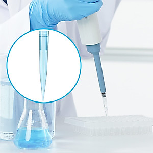 ONiLAB Pipette Tips 1000 UL/ 1mL 500 PCS Clear Blue Laboratory Universal Plastic Liquid Pipettor Tips Polypropylene (PP) Autoclavable