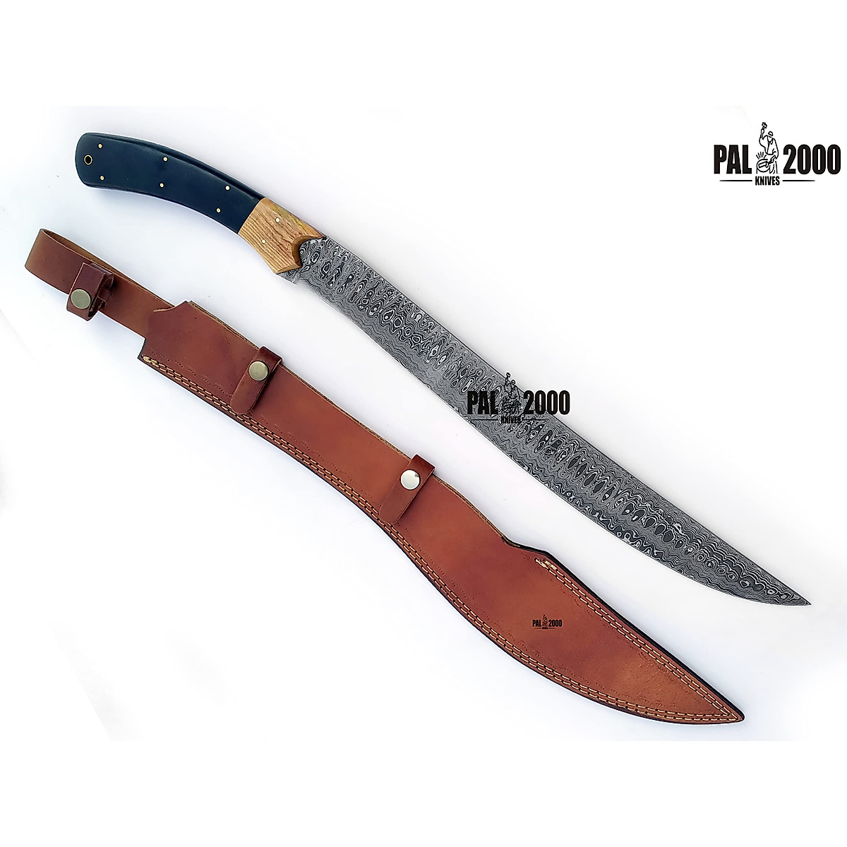 DAM-9985 Full Tang Custom Handmade Damascus Steel 25 Inch Knife Micarta Handle with Sheath