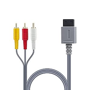 Mcbazel AV Cable for Wii Wii U, Audio Wii av cable Compatible with Wii, Wii U and TV system,3 RCA Gold-plated interface,1.8M/6FT