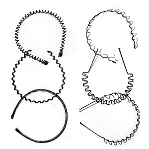 DEEINN Unisex Fashion Headbands, Hair Bands for Outdoor Sports - Wavy Metal Band for Men and Women