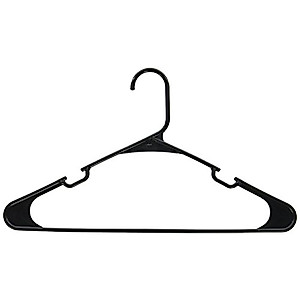 Mainstay 18-Pack Standard Plastic Hangers, Black