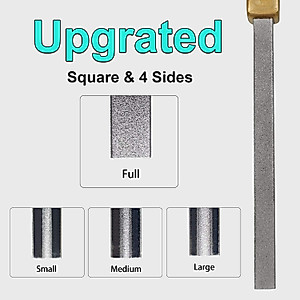 4th Generation Upgrated Baroque Guitar Fret Crowning File with 3 Crowning Grooves and 1 Full Grit Side & Luthier Leveling Dressing Tool Suitable for Electric Acoustic Guitar,Ukulele,Bass,Banjo etc