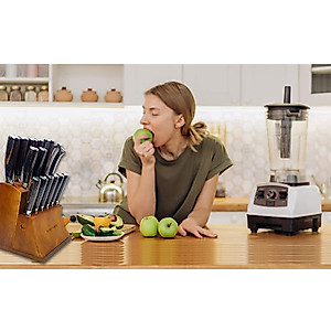 Knife Set 16-Piece Kitchen Knife Set With Wooden Block, Germany High Carbon Stainless Steel Professional Chef Knife Block Set, Ultra Sharp, Forged