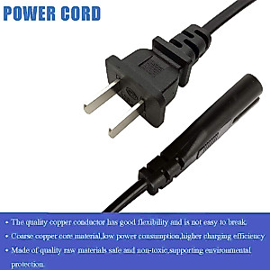 12V AC DC Power Supply Charger Cord for Insignia 19" 20" 24" 28" 32" LED TV NS-32D311NA15 NS-24ED310NA15 NS-28D310NA15 NS-19E310A13 NS-19E310NA15 NS-24D510NA15 NS-24E200NA14 NS-32D420NA16 Replacement