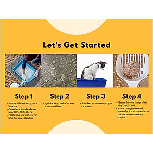 PETJOA Kitty-Medi-Check Cat Urine Health Test Kit, Easy Monitoring at Home,100% Eco-Friendly - Mix 3 Combo Pack (Alkalinuria, Proteinuria, Hematuria)-210g/7.4oz 100% Biodegradable.