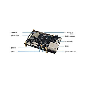 Sipeed Nezha Allwinner D1 64bit RISC-V AIoT Linux Single Board Computer with 2GB DDR3 RAM 256MB Nand Flash Onboard 2.4GHz WiFi4 BT Gigabit Ethernet for lOT Application Support Tina Debian RTOS