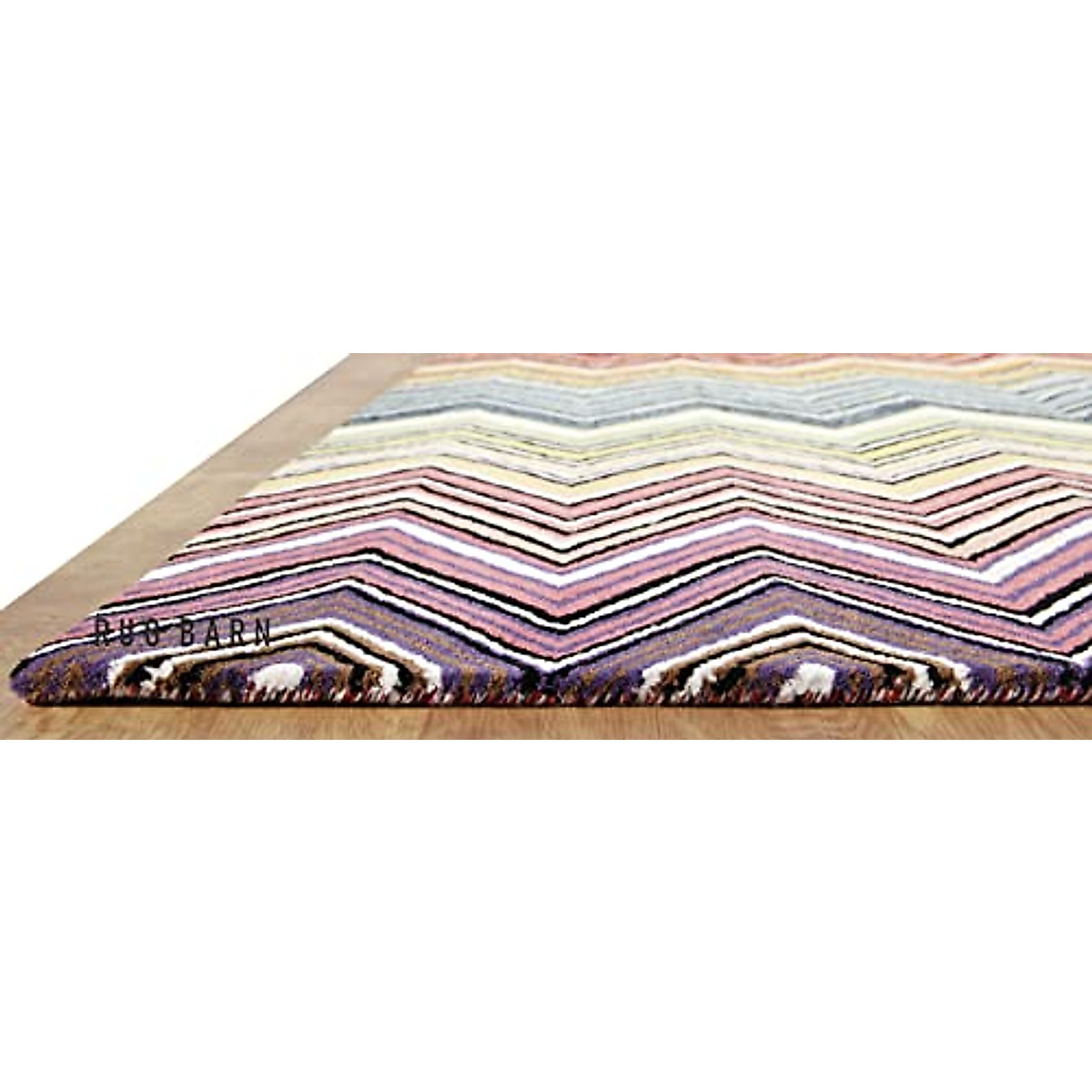 Magic Zig Zag 5' X 8' Feet Multi Color Hand Tufted Modern Style 100% Wool Area Rug/Carpet