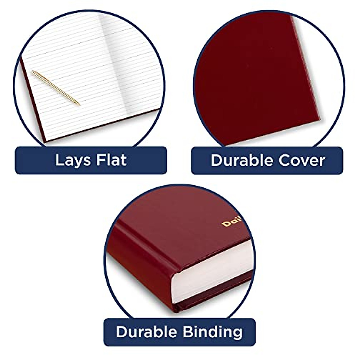 AT-A-GLANCE 2023 Daily Diary, Standard Diary, 5-1/2" x 8", Small, Hardcover, Red (SD38713)