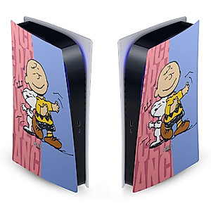 Head Case Designs Officially Licensed Peanuts Snoopy & Charlie Brown Character Graphics Vinyl Faceplate Sticker Gaming Skin Decal Cover Compatible With Sony PlayStation 5 PS5 Digital Edition Console