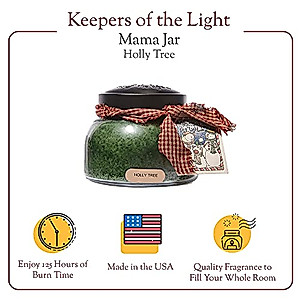 A Cheerful Giver - Holly Tree Mama Scented Glass Jar Candle (22oz) with Lid & True to Life Fragrance Made in USA