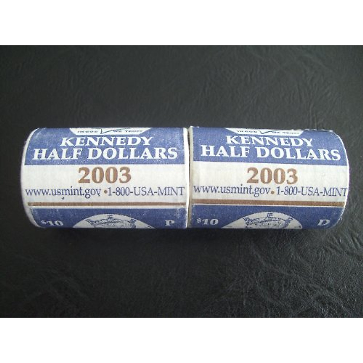 2003 P & D Kennedy Half Dollar Rolls From US Mint 40 Halves Coins