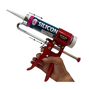 Compact 11” Caulking Gun - Anti Drip Extreme-Duty Caulking Gun - New and Innovative Design - Lightweight Metal Frame