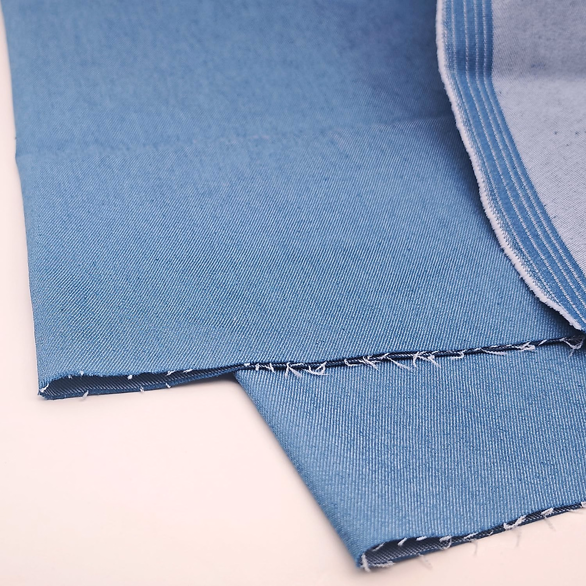 1 Yard 8 oz Sky Blue Denim Fabric for Sewing, Crafting Stylish Denim Fabric by The Yard Jean Material Sky Blue Jean Fabric (60''x36'')