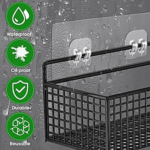 YCZARD 14 Pcs Corner Shower Caddy Strong Adhesive Sticker Hooks for Bathroom Shelf, No Drilling Sticky Wall Caddy Hooks for Bathroom Kitchen Shower Caddy Corner Shelf (Single/Double Hook)