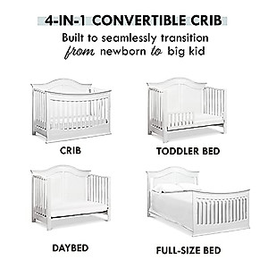 DaVinci Meadow 4-in-1 Convertible Crib in White, Greenguard Gold Certified