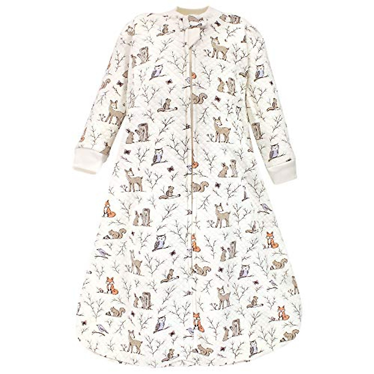 Hudson Baby Unisex Baby Premium Quilted Long Sleeve Sleeping Bag and Wearable Blanket, Enchanted Forest, 6-12 Months