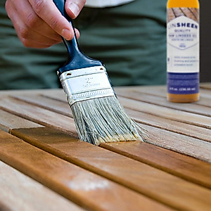 LinSheen Raw Linseed Oil – Flaxseed Wood Treatment Conditioner to Rejuvenate, Restore and Condition Wood Patio Furniture, Decks to Kitchen Cutting Boards, 4 oz Bottle