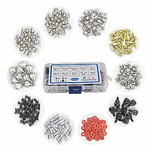 MOOKEENONE 300 Pcs Computer Metal Screws Standoffs Kit for Hard Drive Computer Case Power