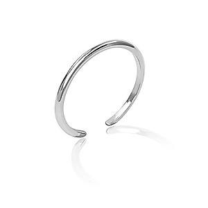 Honolulu Jewelry Company Sterling Silver Polished Band Toe Ring (1mm)