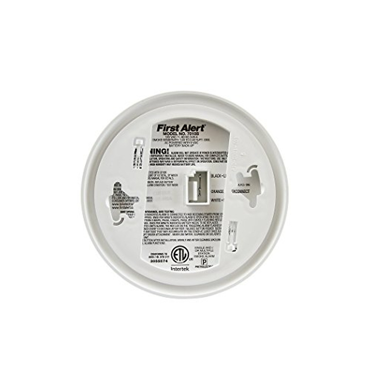 First Alert BRK 7010B Hardwired Smoke Detector with Photoelectric Sensor and Battery Backup , White