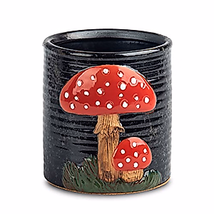 dgudgu Mushroom Kitchen Utensil Holder For Countertop Ceramic Utensil Holder For Kitchen Counter Large Cooking Utensil Utensil Crock Holder Spatula Holder Utensil Organizer For Countertop