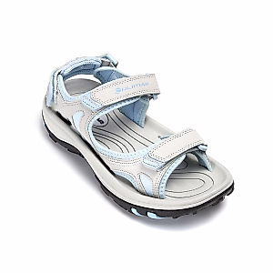 Orlimar womens Open Toe Sandals, Blue/Grey, 8 US