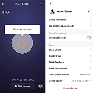 Smarter Living- Smart WiFi Water Sensor & Flood Detector, Phone Notifications via Smart Life and Tuya App, Low Battery Reminder, Easy Setup