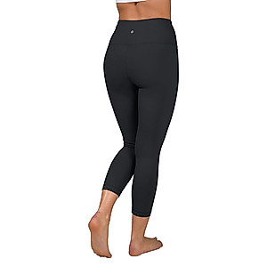 90 Degree By Reflex High Waist Tummy Control Shapewear Power Flex Capri (Black, Small)