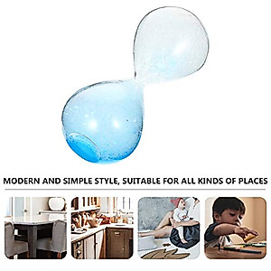 cabilock Glass Hourglass Timer Liquid Hourglass Liquid Motion Timer Hourglass Bubble Singing Hourglass Home Decorations Birthday Gifts (Blue)