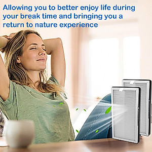 MA-15 Air Purifier Replacement Filter for Medify Air 15 Series, fit medify air purifier filter replacement, 3 in 1 Integration of Pre-Filter, High Efficiency H13 True HEPA and Activated Carbon 4-Pack