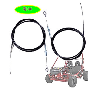 NAKAO Universal Throttle Cable for Manco Go Kart 8252-1390 Go Cart, 63" Long Inner Wire 71" inch Long, Throttle Cable for Go Kart(2 Throttle Cable)