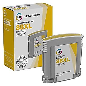 LD Products Remanufactured Ink Cartridge Replacement for HP 88XL C9393AN High Yield (Yellow)