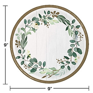 Creative Converting Eucalyptus Paper Plates, 9", Multi-color